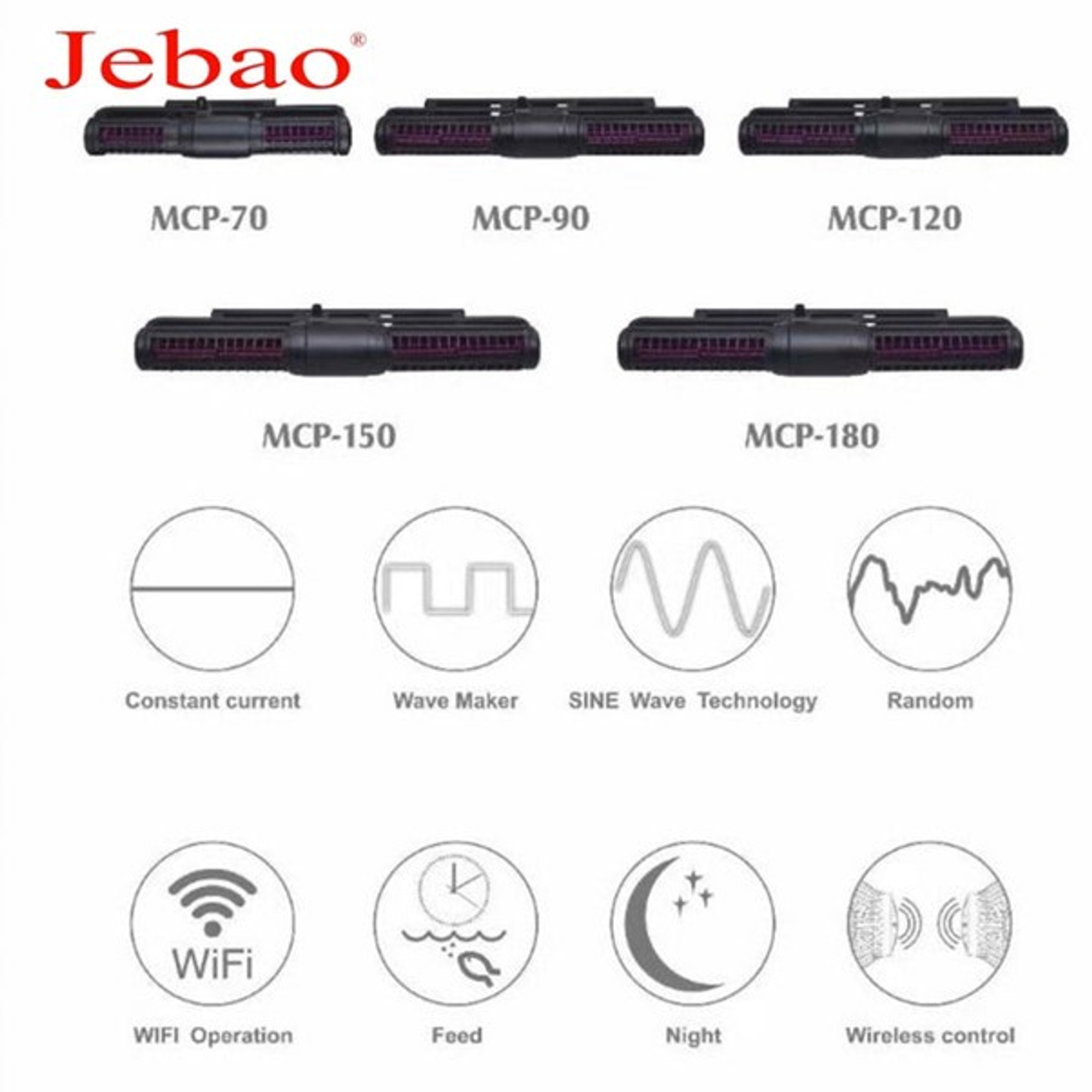 Buy Jebao Crossflow Wavemaker (WIFI) MCP-70 MCP-90 MCP-120 MCP-150 | East Ocean Aquatic from ...